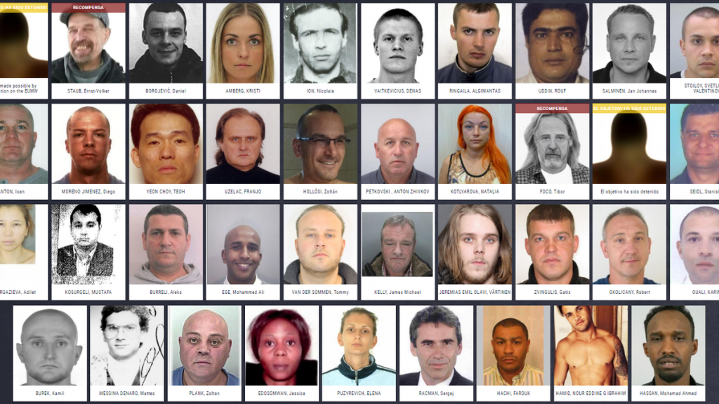 Un español, en la lista de criminales más buscados por la Europol